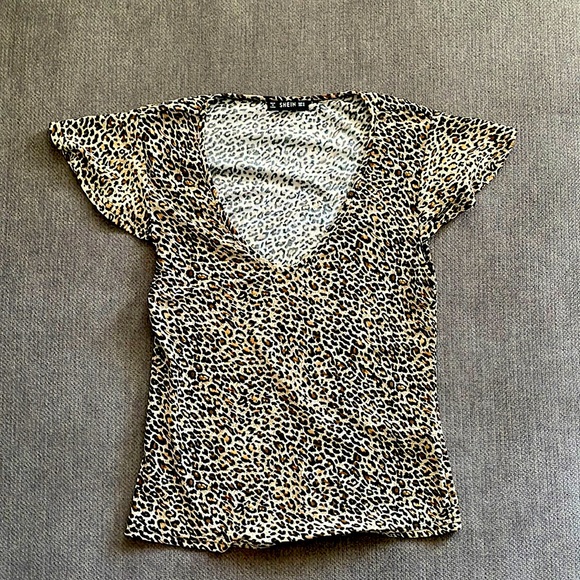 SHEIN | Tops | Cheetah Print Blouse | Poshmark